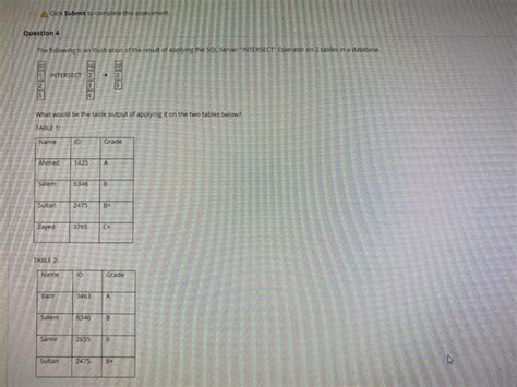solved a chick submit to complete this assessment question 4