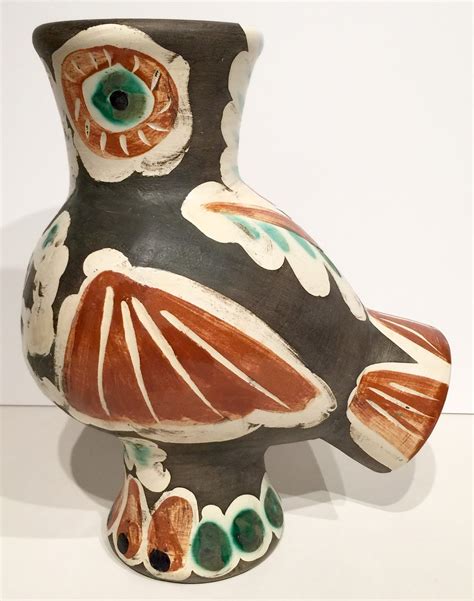 Modern And Contemporary Art Collection Chouette Wood Owl Vase By Pablo