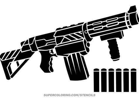 Nerf Stencil Designs Printable Pattern And Stencils