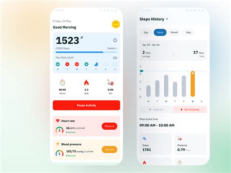 Step Counter App Design For Mobile By Hamza Amanat On Dribbble