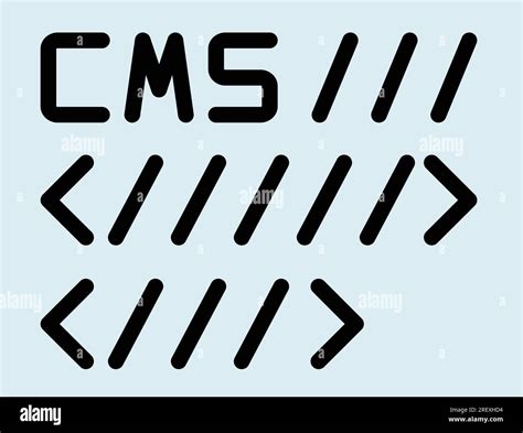 Cms Code Icon Outline Vector System Tool Page Software Color Flat Stock Vector Image And Art Alamy