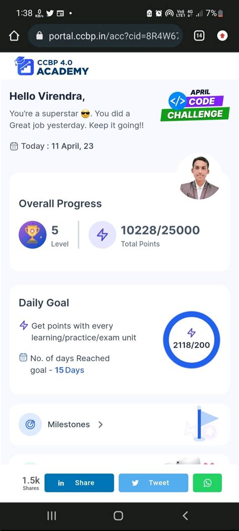 Virendra Sahu On Linkedin Ccbp Nxtwave Aprilcodechallenge Milestones Ccbpacademy