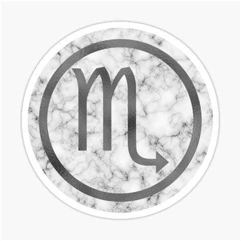 Marble Zodiac Scorpio Sticker By BiscuitSnack Redbubble