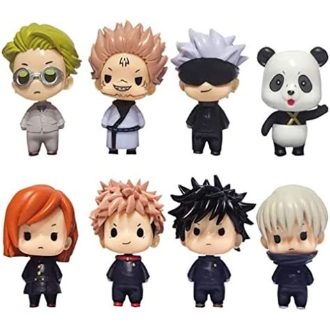 Buy Balins 8pcs Jujutsu Kaisen Figure Gojo Satoru Yuji Nobara Megumi