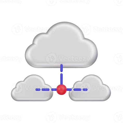Multi Cloud Connection 3d Icon 41309929 Png