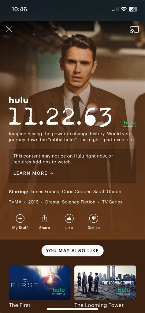 Guess I Cant Watch The Hulu Original 112260 On Hulu I Started It A
