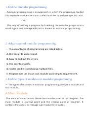 Understanding Modular Programming Advantages Types And Course Hero