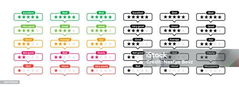 등급 별 세트 최악의 전에 우수한 피드백 평가 벡터 그림입니다 1위에 대한 스톡 벡터 아트 및 기타 이미지 1위 성공 승리 동작 활동 Istock