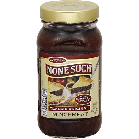None Such Mincemeat With Raisins And Apples Classic Original Pie