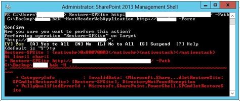 Sharepoint Findings Restore Spsite Error X Solution
