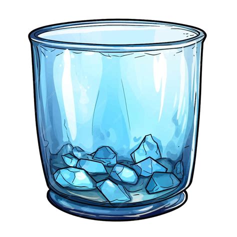 Premium Vector Hand Drawn Glass Cartoon Vector Illustration Clipart