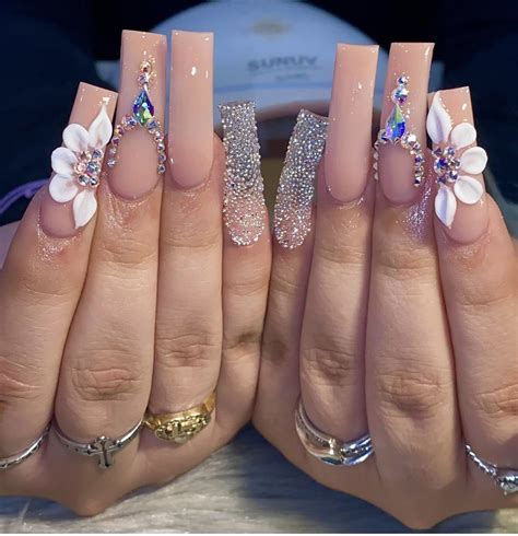 Acrylic Nails Coffin Pink Classy Acrylic Nails Long Square Acrylic