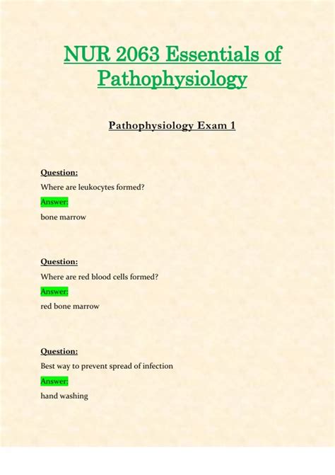 Exam 1 NUR2063 NUR 2063 Latest 2024 2025 Essentials Of