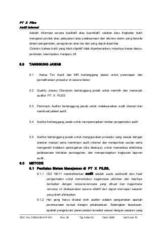 Detail Contoh Program Audit Internal Perusahaan Koleksi Nomer 41