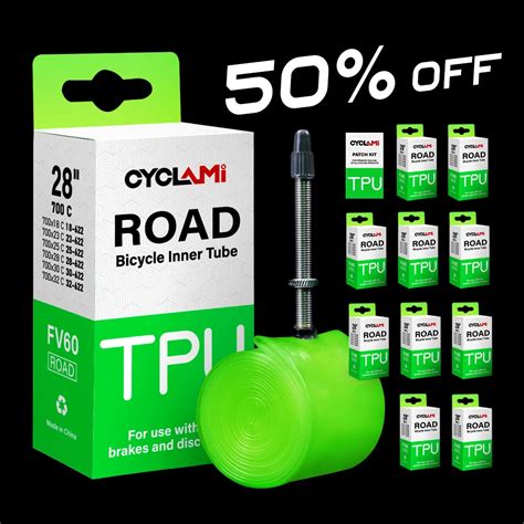 Cyclami 초경량 자전거 내부 튜브 700c 700x18 25 28 32 도로 Mtb 자전거 Tpu 소재 타이어 60mm 80mm 길이 프렌치 밸브 초경량