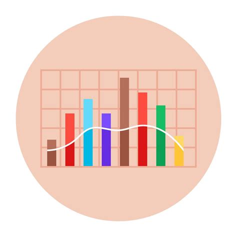 Data Analytics Flat Rounded Icon Of Vertical Chart 6746850 Vector Art At Vecteezy