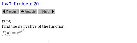 Solved Hw Problem Previous Prob List Next Pt Find Chegg