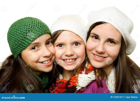 Three Young Girls Stock Image Image Of Portrait Girls 13261411