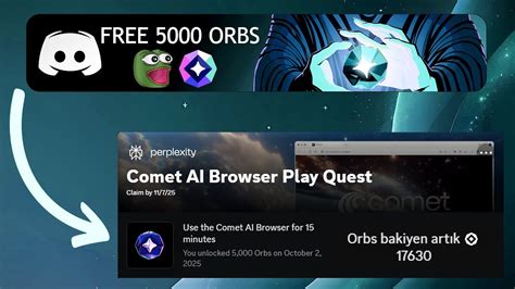 🔮 Discord • Tek GÖrev Bedava 5000 Orbs 😲 Nasıl Yapılır Perplexity