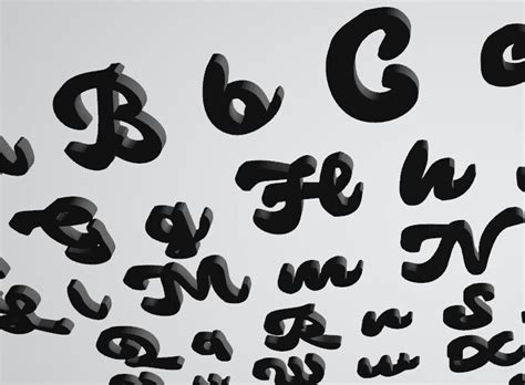 🔢 Summer Casual Font Alphabet Letters Numbers・ Stl File For 3d Printing・cults