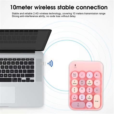 Getuscart Pusokei Wireless Numeric Keypad Cute Number Pad For Game