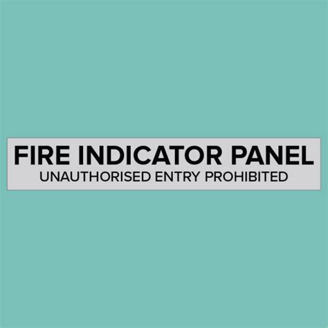 Fire Indicator Panel Fip Sign Statutory Signs