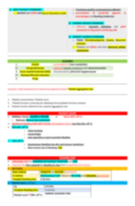Solution Disorders Of Primary And Secondary Hemostasis Studypool