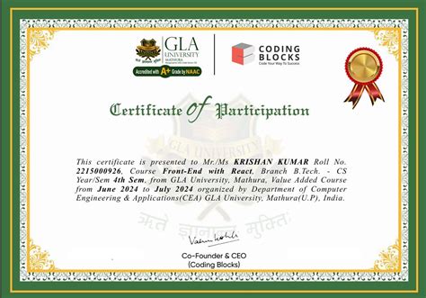 achievement frontenddevelopment reactjs glauniversity techskills