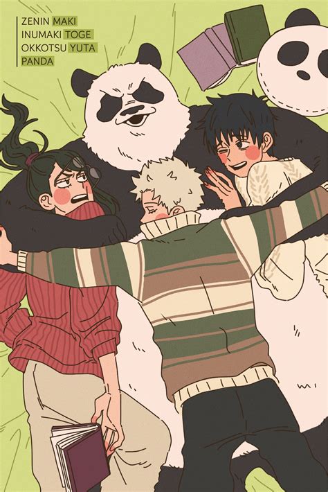Zen In Maki Okkotsu Yuuta Inumaki Toge And Panda Jujutsu Kaisen Drawn By Gogaek Danbooru