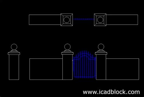 Gate Cad Block Collection In Dwg Icadblock