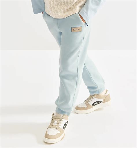 Pantaloni Sportivi Per Bambini Cotone Felpato Spazzolato Azzurro Dior