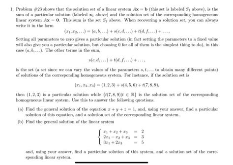 Solved 1 Problem 23 Shows That The Solution Set Of A Chegg Com