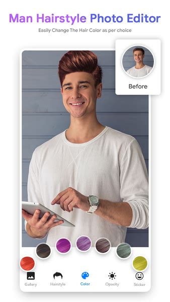 دانلود برنامه Man Hairstyle Photo Editor اندروید بازار