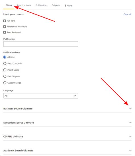 applying limiters and filters in the new ebsco interfaces