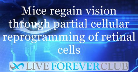 Mice Regain Vision Through Partial Cellular Reprogramming Of Retinal Cells