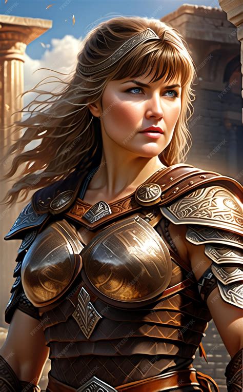 Premium Ai Image Female Warrior Game Character