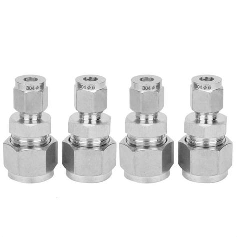 Double Ferrule Reducer Straight 4pcs Stainless Steel Compression