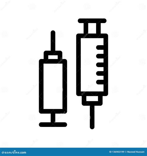 Injection Line Vector Icon Stock Vector Illustration Of Design 136903199