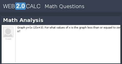 View Question Math Analysis