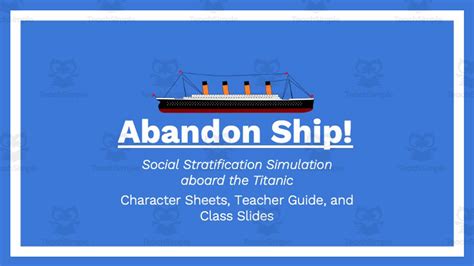 Titanic Social Stratification Simulation By Teach Simple