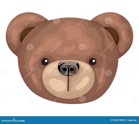 Prett Teddy Face Stock Vector Illustration Of Isolated 264974006