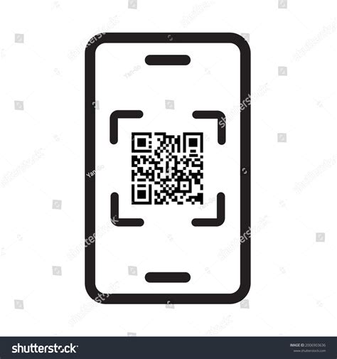 Scan Qr Code Flat Icon Phone Stock Vector Royalty Free 2006903636