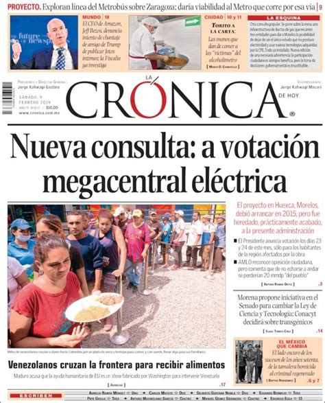 Periódico La Crónica De Hoy México Periódicos De México Toda La