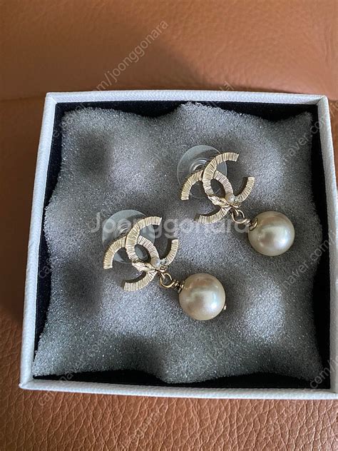 장품 샤넬 진주 드롭 귀걸이 여성의류 중고나라