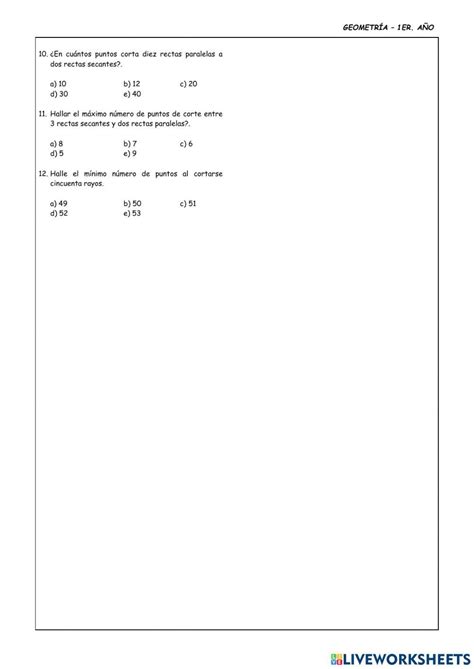 Repaso Geometría Interactive Activity Live Worksheets