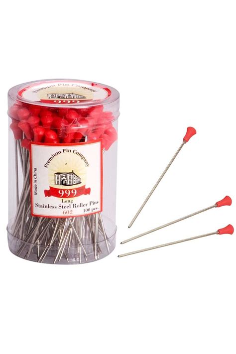 999 Long Metal Roller Pins Red Premier Salon Supplies