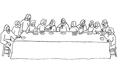 Last Supper Coloring Page Printable