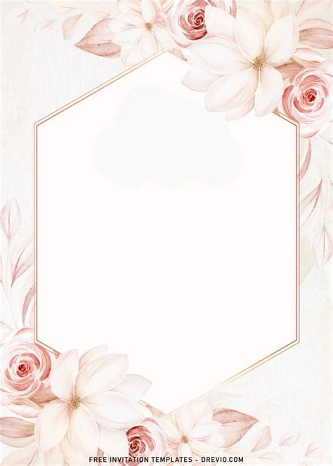7 Blush Floral Birthday Invitation Templates For Best Spring Themed
