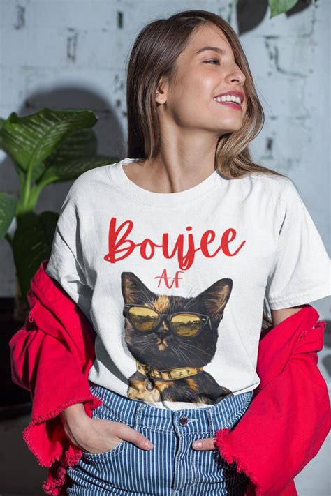 Boujee Af Tortoiseshell Cat T Shirt Funny Cat Tee Cat Mom Cat Dad Cool