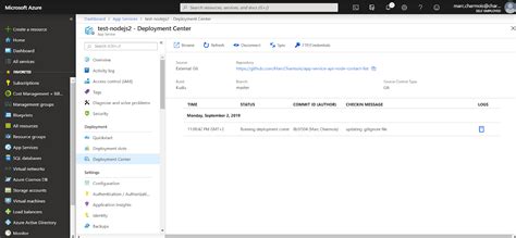 Azure And Co Deploy Manually A Nodejs Restful Api From Github To An